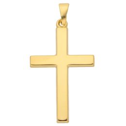 Adelia´s Kettenanhänger ADELIA´S "Damen Gold Schmuck 585 Gold Kreuz Anhänger", gold, Schmuckanhänger, Damen, Gold, Goldschmuck für Damen & Herren