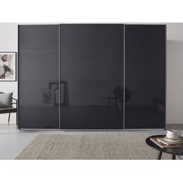 Schwebetürenschrank Rauch "Kleiderschrank Schrank Garderobe TOPSELLER OTELI inkl. Inneneinteilung", grau (graumetallic, hochglanz effektgrau), B:315cm H:229cm T:62cm, Holzwerkstoff, Schränke, mit 3 Innenschubladen sowie zusätzlichen Einlegeböden MADE IN GERMANY