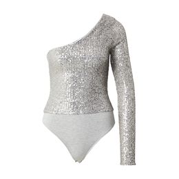 ABOUT YOU Shirtbody 'Dana' Damen Gr&ouml;&szlig;e M hellgrau / silber