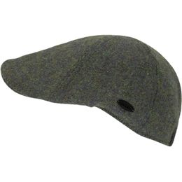 Schiebermütze Chillouts "Leopold Hat", Herren, Gr. L/XL (58/61), grün (khaki), Wollmischung, meliert, Mützen, mit leicht gebogenem Schirm