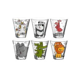 Leonardo Kinderbecher 6er-Set Bambini transparent/klar Glas Maße (cm): B: 8,5 H: 9,5 » Höffner