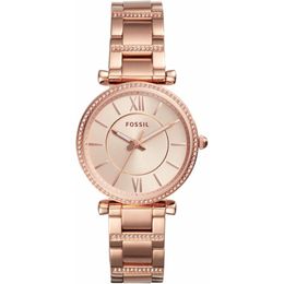 Fossil Quarzuhr 'Carlie' Damen Größe One Size rosegold / weiß