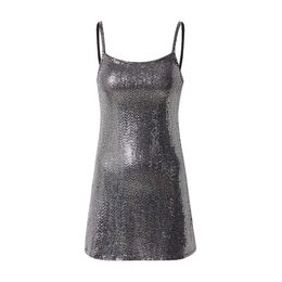 MONKI Kleid Damen Größe 34 anthrazit / silber Winterkleid