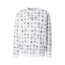 Carlo Colucci Sweatshirt 'Faistnauer' male size XL Ultramarine blue / White