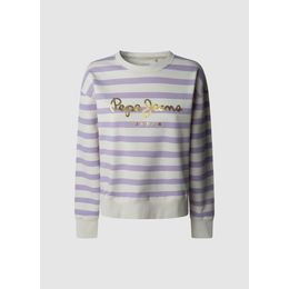Pepe Jeans Sweatshirt 'ANNA' Damen Größe L gold / grau / lila