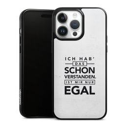 DeinDesign iPhone 14 Pro Max Handy Silikon H&uuml;lle Case schwarz Handyh&uuml;lle Spruch Sayings Statement
