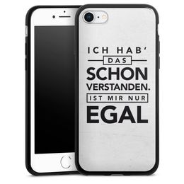 DeinDesign iPhone SE (2020) Handy Slim Case extra d&uuml;nn Silikon Handyh&uuml;lle schwarz H&uuml;lle Spruch Sayings Statement Silikon Slim Case