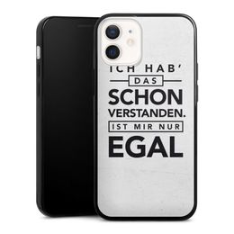 DeinDesign iPhone 12 mini Handy Slim Case extra d&uuml;nn Silikon Handyh&uuml;lle schwarz H&uuml;lle Spruch Sayings Statement Silikon Slim Case