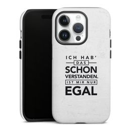 DeinDesign iPhone 14 Pro Handy Panzer Handyh&uuml;lle robuste Outdoor H&uuml;lle Schutzh&uuml;lle matt Spruch Sayings Statement Tough Case