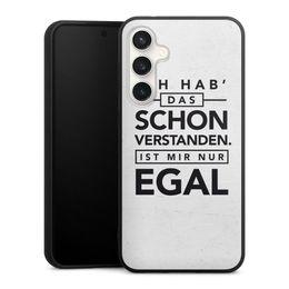 DeinDesign Galaxy S23 FE Handy Premium Silikon H&uuml;lle Handyh&uuml;lle schwarz Case Spruch Sayings Statement Silikon Premium Case