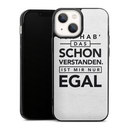 DeinDesign iPhone 13 Mini Handy Slim Case extra d&uuml;nn Silikon Handyh&uuml;lle schwarz H&uuml;lle Spruch Sayings Statement Silikon Slim Case