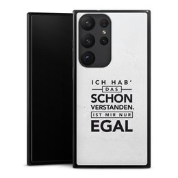 DeinDesign Galaxy S23 Ultra Handy Silikon H&uuml;lle Case schwarz Handyh&uuml;lle Spruch Sayings Statement