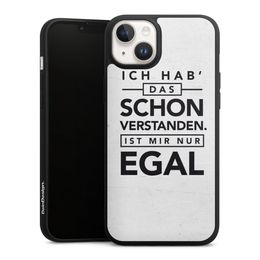 DeinDesign iPhone 14 Handy Premium Silikon H&uuml;lle Handyh&uuml;lle schwarz Case Spruch Sayings Statement Silikon Premium Case