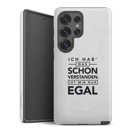 DeinDesign Galaxy S25 Ultra Handy Panzer Handyh&uuml;lle robuste Outdoor H&uuml;lle Schutzh&uuml;lle gl&auml;nzend Spruch Sayings Statement Tough Case