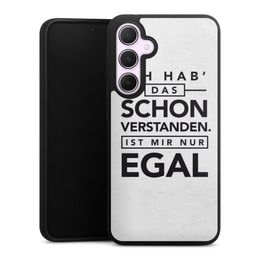 DeinDesign Galaxy A55 5G Handy Premium Silikon H&uuml;lle Handyh&uuml;lle schwarz Case Spruch Sayings Statement Silikon Premium Case