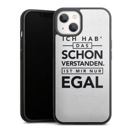 DeinDesign iPhone 13 Handy Gallery Case Handyh&uuml;lle 9H Geh&auml;rtetes Glas R&uuml;ckseite H&uuml;lle Spruch Sayings Statement Gallery Case