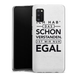 DeinDesign Galaxy A41 Handy Silikon H&uuml;lle Case transparent Handyh&uuml;lle Spruch Sayings Statement Silikon Case