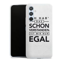 DeinDesign Galaxy A54 5G Handy Slim Case Silikon Handyh&uuml;lle transparent H&uuml;lle extra d&uuml;nn Spruch Sayings Statement Silikon Slim Case