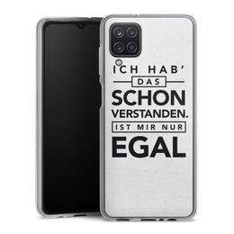DeinDesign Galaxy A12 Handy Silikon H&uuml;lle Case transparent Handyh&uuml;lle Spruch Sayings Statement Silikon Case
