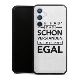 DeinDesign Galaxy A54 5G Handy Premium Silikon H&uuml;lle Handyh&uuml;lle schwarz Case Spruch Sayings Statement Silikon Premium Case