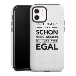 DeinDesign iPhone 12 mini Handy Panzer Handyh&uuml;lle robuste Outdoor H&uuml;lle Schutzh&uuml;lle gl&auml;nzend Spruch Sayings Statement Tough Case