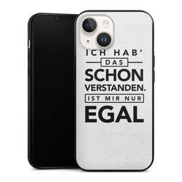 DeinDesign iPhone 14 Handy Slim Case extra d&uuml;nn Silikon Handyh&uuml;lle schwarz H&uuml;lle Spruch Sayings Statement Silikon Slim Case
