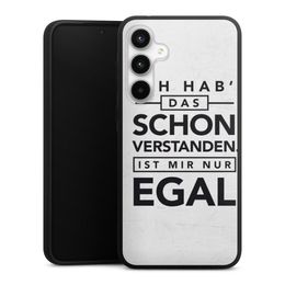 DeinDesign Galaxy A35 5G Handy Premium Silikon H&uuml;lle Handyh&uuml;lle schwarz Case Spruch Sayings Statement Silikon Premium Case