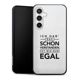 DeinDesign Galaxy S24 FE 5G Handy Silikon H&uuml;lle Case schwarz Handyh&uuml;lle Spruch Sayings Statement