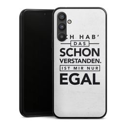 DeinDesign Galaxy A34 5G Handy Silikon H&uuml;lle Case schwarz Handyh&uuml;lle Spruch Sayings Statement