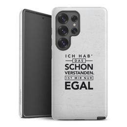 DeinDesign Galaxy S25 Ultra Handy Panzer Handyh&uuml;lle robuste Outdoor H&uuml;lle Schutzh&uuml;lle matt Spruch Sayings Statement Tough Case