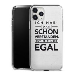 DeinDesign iPhone 11 Pro Max Handy Silikon H&uuml;lle Case transparent Handyh&uuml;lle Spruch Sayings Statement Silikon Case