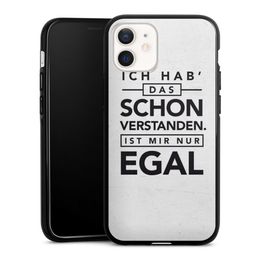DeinDesign iPhone 12 mini Handy Silikon H&uuml;lle Case schwarz Handyh&uuml;lle Spruch Sayings Statement