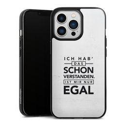 DeinDesign iPhone 13 Pro Handy Silikon H&uuml;lle Case schwarz Handyh&uuml;lle Spruch Sayings Statement
