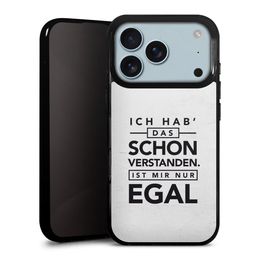 DeinDesign iPhone 17 Pro Handy Silikon H&uuml;lle Case schwarz Handyh&uuml;lle Spruch Sayings Statement