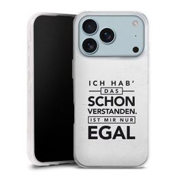 DeinDesign iPhone 17 Pro Handy Silikon H&uuml;lle Case transparent Handyh&uuml;lle Spruch Sayings Statement Silikon Case