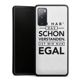 DeinDesign Galaxy S20 FE Handy Premium Silikon H&uuml;lle Handyh&uuml;lle schwarz Case Spruch Sayings Statement Silikon Premium Case