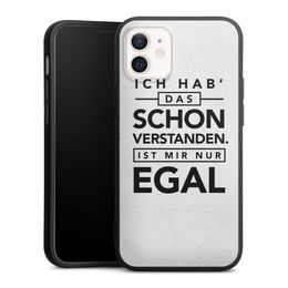 DeinDesign iPhone 12 mini Handy Premium Silikon H&uuml;lle Handyh&uuml;lle schwarz Case Spruch Sayings Statement Silikon Premium Case