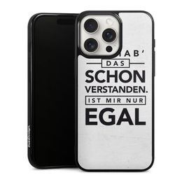 DeinDesign iPhone 15 Pro Max Handy Silikon H&uuml;lle Case schwarz Handyh&uuml;lle Spruch Sayings Statement
