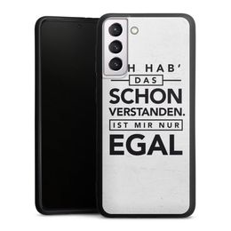 DeinDesign Galaxy S21 5G Handy Premium Silikon H&uuml;lle Handyh&uuml;lle schwarz Case Spruch Sayings Statement Silikon Premium Case