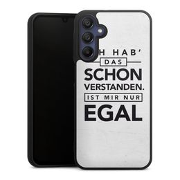 DeinDesign Galaxy A15 Handy Premium Silikon H&uuml;lle Handyh&uuml;lle schwarz Case Spruch Sayings Statement Silikon Premium Case