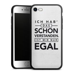 DeinDesign iPhone 8 Handy Premium Silikon H&uuml;lle Handyh&uuml;lle schwarz Case Spruch Sayings Statement Silikon Premium Case