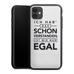 DeinDesign iPhone 11 Handy Premium Silikon H&uuml;lle Handyh&uuml;lle schwarz Case Spruch Sayings Statement Silikon Premium Case