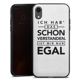 DeinDesign iPhone Xr Handy Silikon H&uuml;lle Case schwarz Handyh&uuml;lle Spruch Sayings Statement