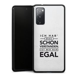DeinDesign Galaxy S20 FE 5G Handy Silikon H&uuml;lle Case schwarz Handyh&uuml;lle Spruch Sayings Statement