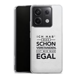 DeinDesign Xiaomi Redmi Note 13 Pro 5G Handy Silikon H&uuml;lle Case transparent Handyh&uuml;lle Spruch Sayings Statement Silikon Case