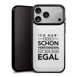 DeinDesign iPhone 17 Pro Max Handy Silikon H&uuml;lle Case schwarz Handyh&uuml;lle Spruch Sayings Statement