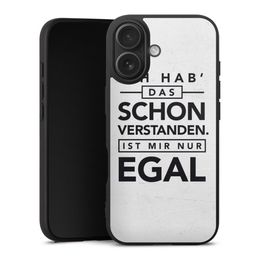 DeinDesign iPhone 17 Handy Premium Silikon H&uuml;lle Handyh&uuml;lle schwarz Case Spruch Sayings Statement Silikon Premium Case