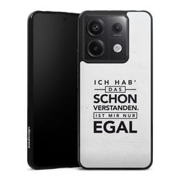 DeinDesign Xiaomi Redmi Note 13 Pro 5G Handy Silikon H&uuml;lle Case schwarz Handyh&uuml;lle Spruch Sayings Statement