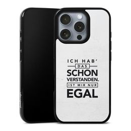DeinDesign iPhone 16 Pro Handy Silikon H&uuml;lle Case schwarz Handyh&uuml;lle Spruch Sayings Statement