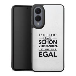 DeinDesign Galaxy S25 Edge Handy Premium Silikon H&uuml;lle Handyh&uuml;lle schwarz Case Spruch Sayings Statement Silikon Premium Case